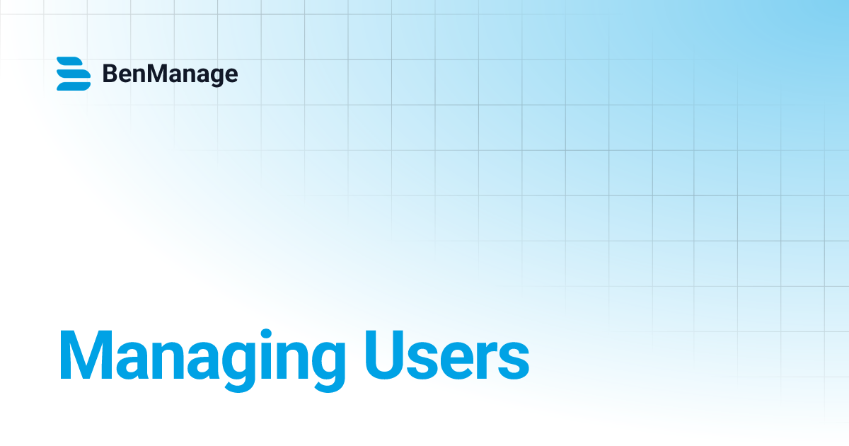 Managing Users | BenManage